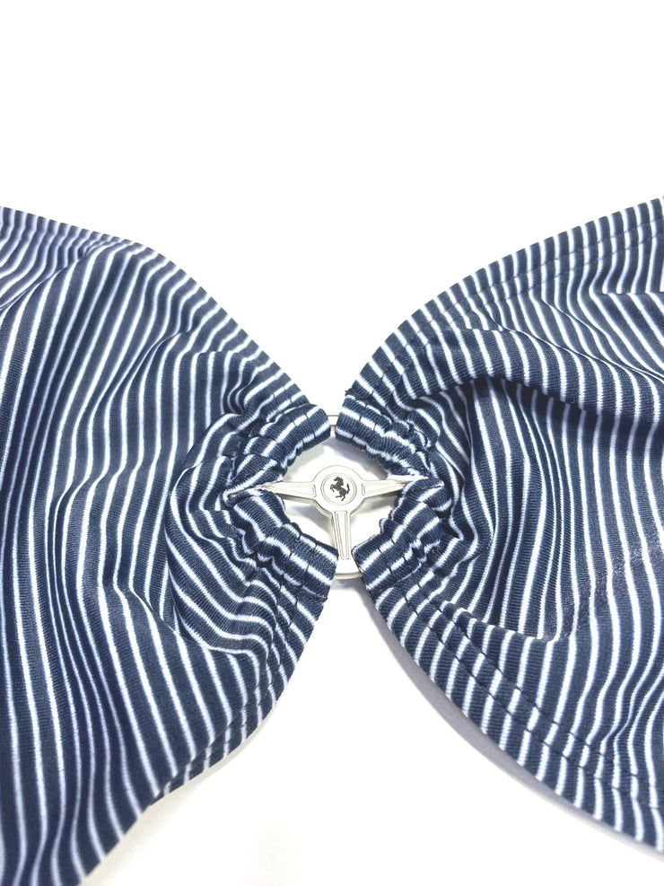 Ferrari 'Retro' Logo Bikini Top and Bottom Bikini Set- Navy Blue – FANABOX™